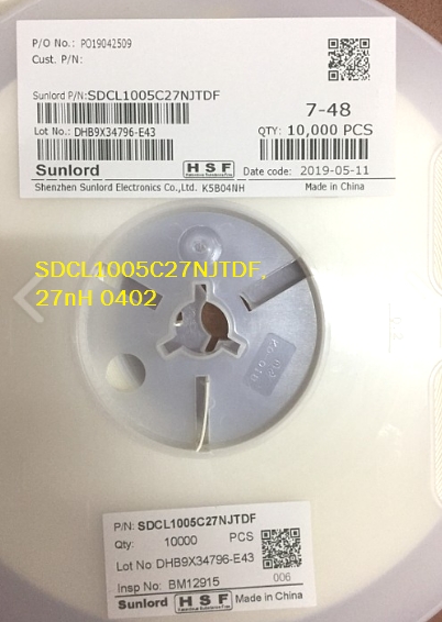 SDCL1005C18NJTDF,SDCL1005C20N/22N/27N/33N/39N/43N/47N/56N/68N/82NJTDF